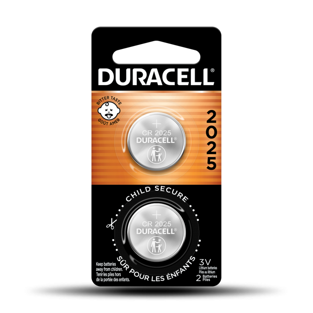 Duracell CR 2025 Lithium Coin Battery with Bitter Coating - Fletcher ...